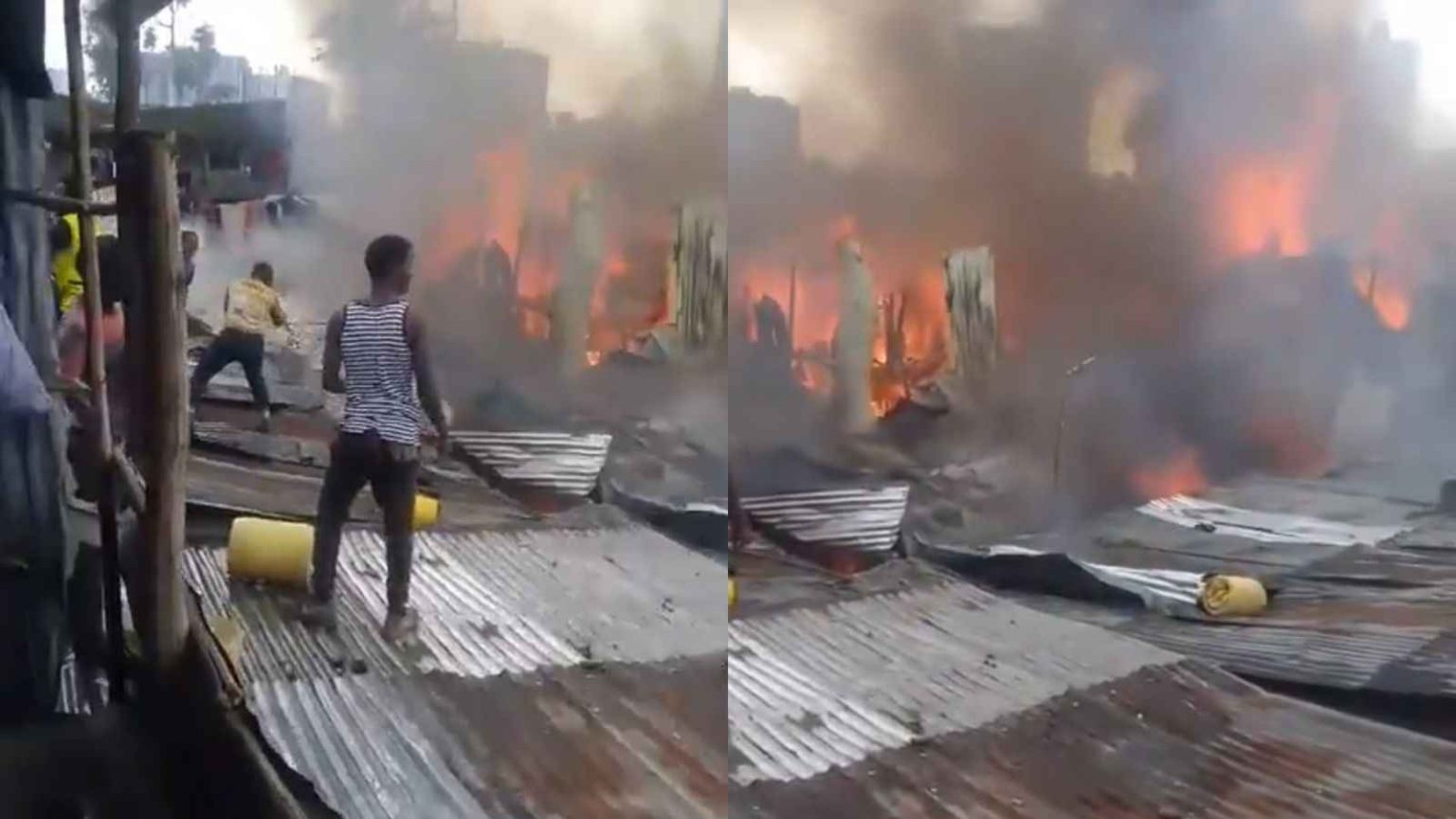 Inferno in Mathare: Families Flee as Mlango Kubwa Fire Razes Homes ...